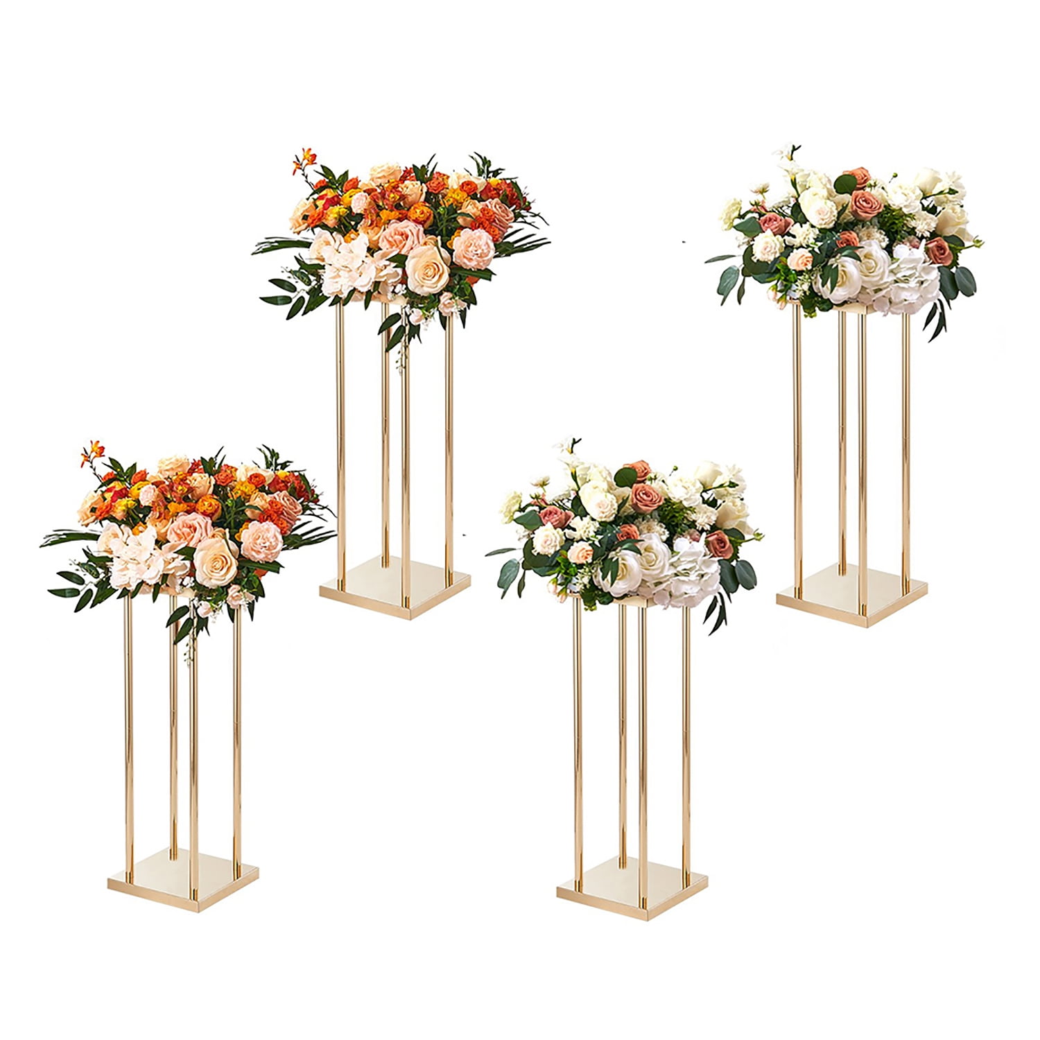 Choco Moon 4PCS Gold Metal Column Stand, 23.6in Tall, Metal Laminate ...