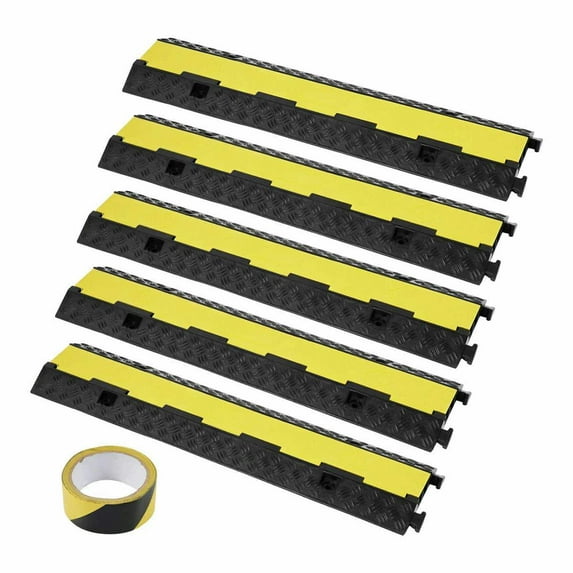 Choco Moon 5 PCs Cable Protector Ramp 2 Channel 12000 lbs Load Wire ...