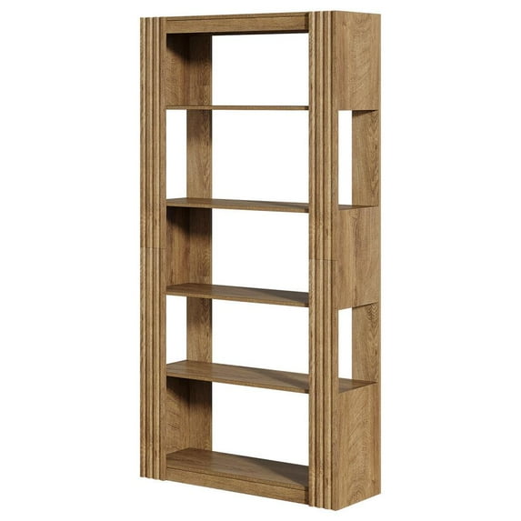 Choco Moon 5-Tier Open Bookshelf, 70.8-Inch, Floor Standing Display ...