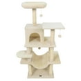 Choco Moon 58" Multi-Level Cat Tree w/Soft Plush Tower & Padded Perch ...