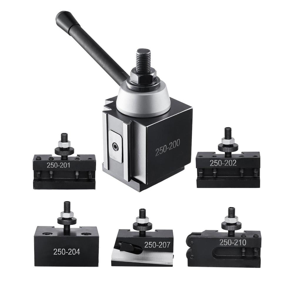 Choco Moon 6-Piece Quick Change Tool Post, Lathe Tool Holders, 10"-15 ...