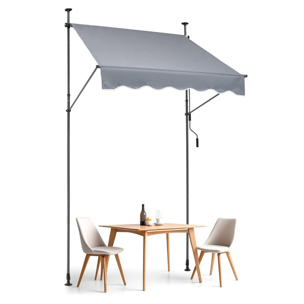 Choco Moon 60x48" Premium Retractable Patio Awning, Sunshade Canopy ...
