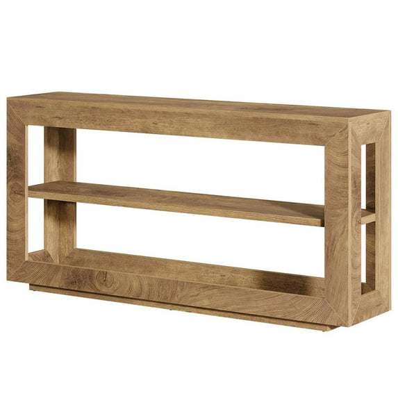 Choco Moon 63" Console Table, Farmhouse Wood Entryway Table with 3-Tier ...