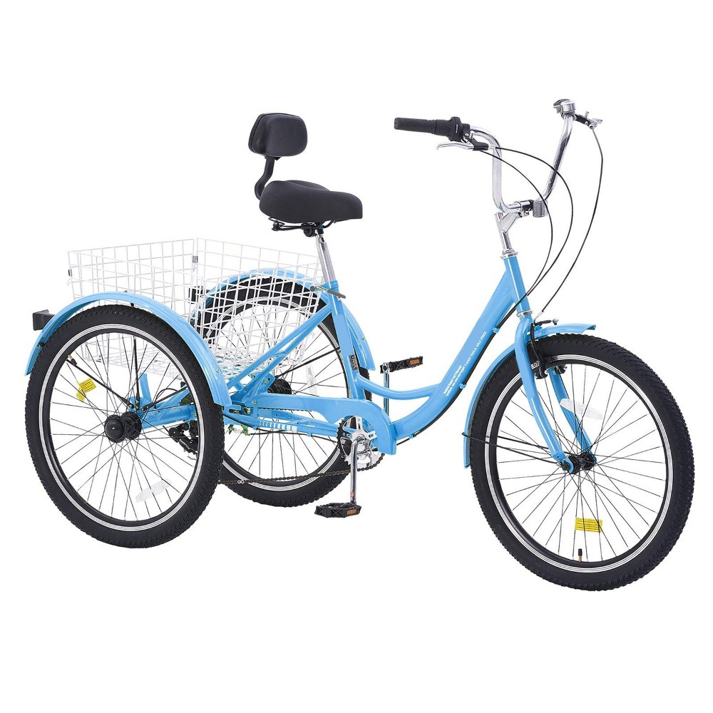 Choco Moon 7-Speed Adult Trikes 26 Aluminum 3-Wheeled Bikes, Carbon ...