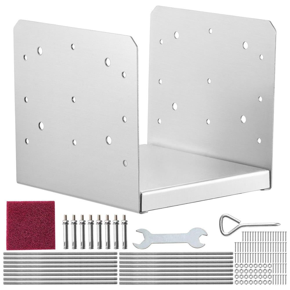 Choco Moon 8" x 8" Post Base Kit, Stainless Steel Adjustable Anchor ...