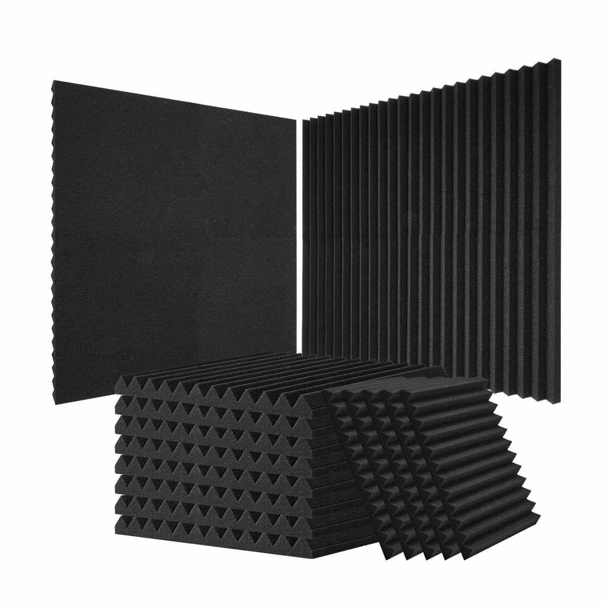 Choco Moon Acoustic Foam Panels 80 Pack, 12x12x1in, Studio Wall and ...
