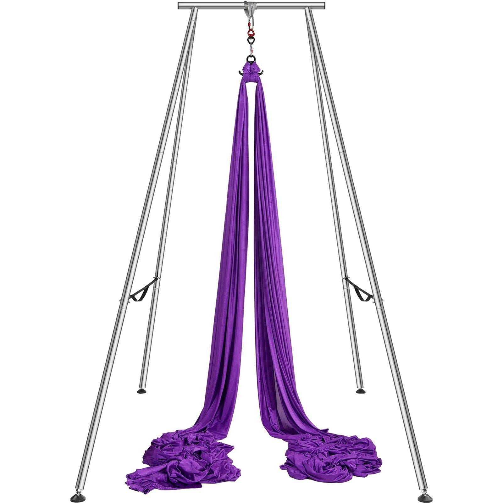 Choco Moon Aerial Yoga Frame with 9.67 ft Stand, 13.1 Yards Hammock ...