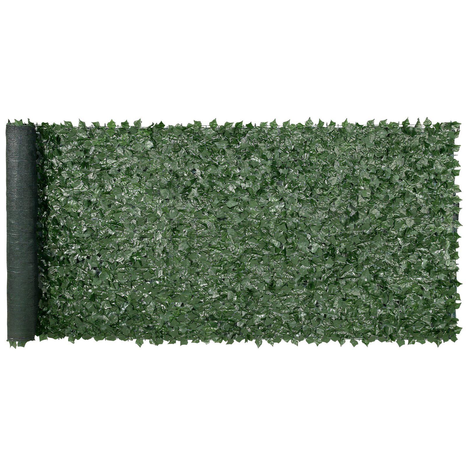 Choco Moon Artificial Ivy Fence 59x158in Greenery Screen, Mesh Backed Privacy Hedge, Outdoor ...
