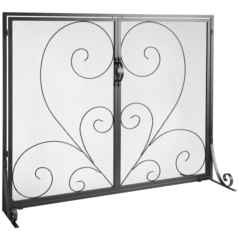 Choco Moon Classic Vintage Style Fire Screen, Sturdy Iron Mesh, 39"L x ...