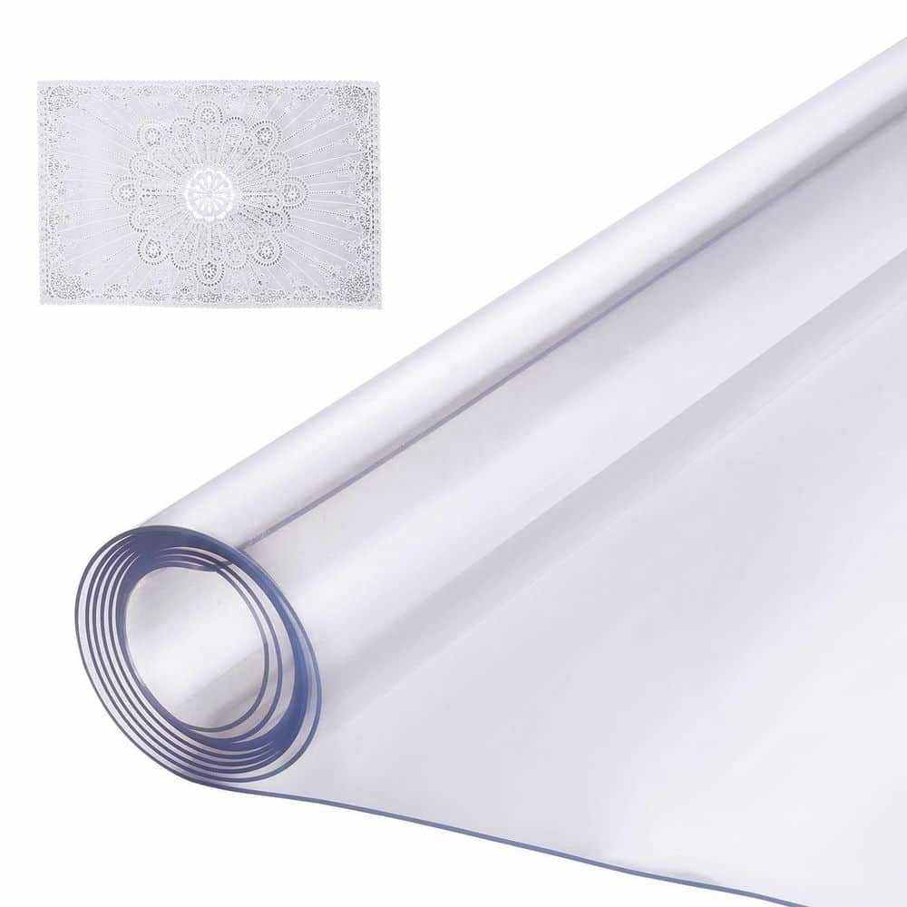 Choco Moon Clear 54x54 Inch PVC Desk Protector, 1.5mm Thick, Durable ...