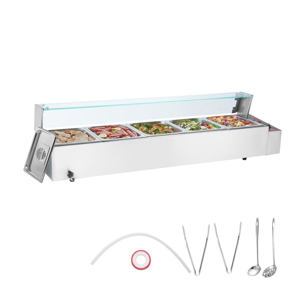 Choco Moon Commercial Electric Food Warmer Countertop Buffet 5*8Qt with ...