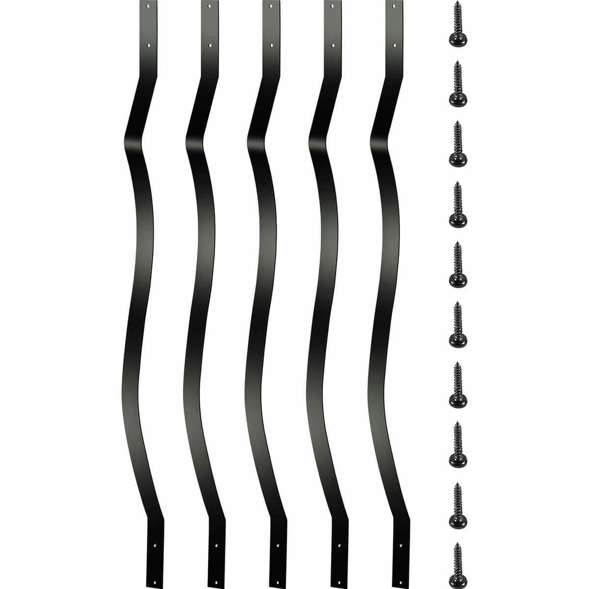 Choco Moon Deck Balusters, 26 Pack Metal Deck Spindles, 32.25"x1 ...