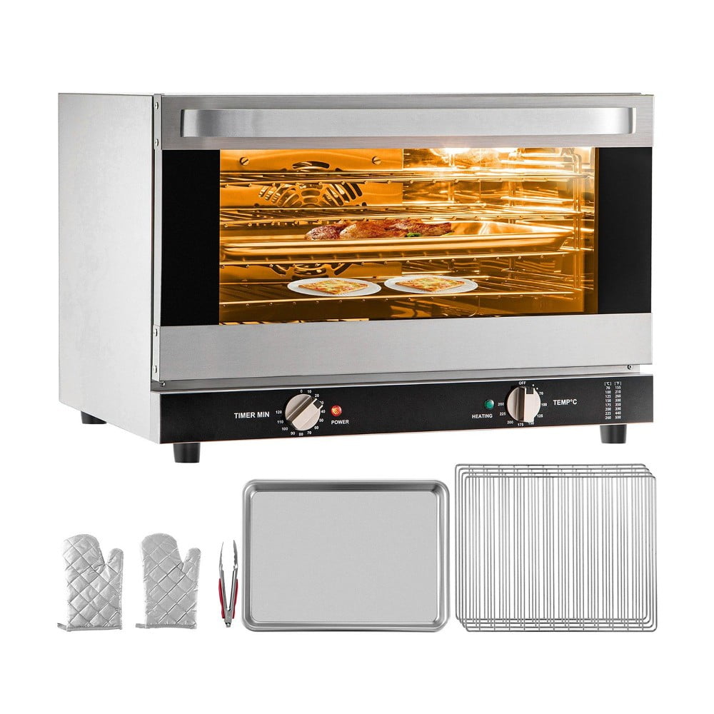 Choco Moon ETL 1600W Compact Convection Oven 47L/43Qt Countertop Half ...