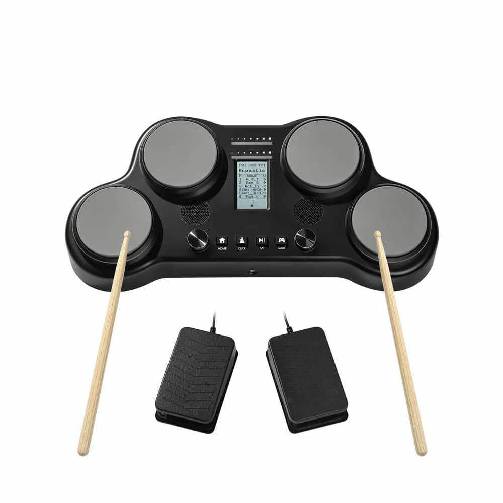 Choco Moon Electric Drum Set Tablet with 4 Pads, 163 Sounds, Headphone ...