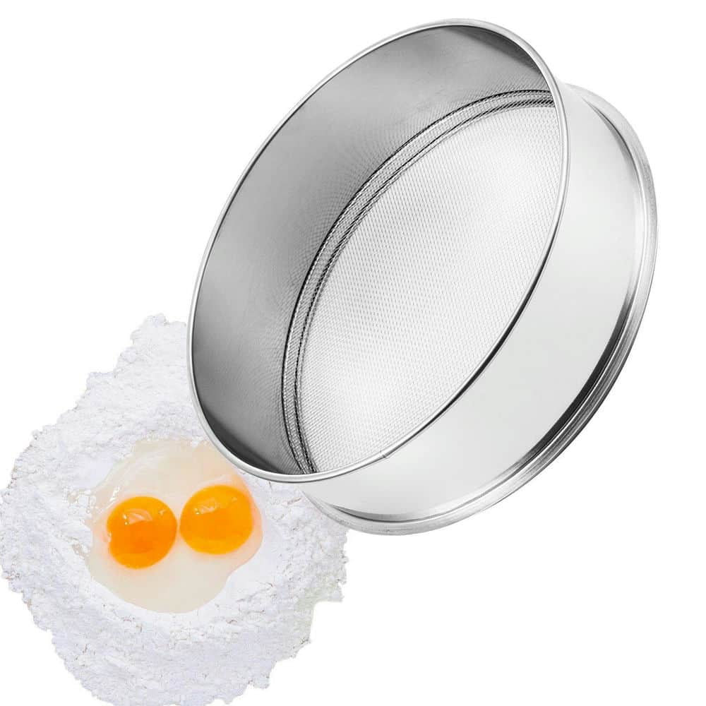 Choco Moon Flour Sieve Fine Mesh Stainless Steel 10 Mesh Flour Sifter ...