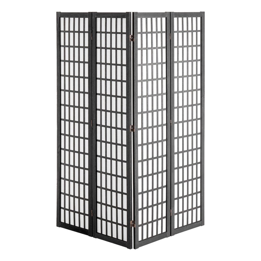 Choco Moon Folding Room Divider Screen, 4 Sections Wooden Privacy ...