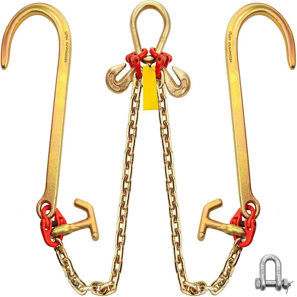 Choco Moon Grade 80 V-Bridle Chain, 5/16" Pear Link Connector, 9260 lbs ...