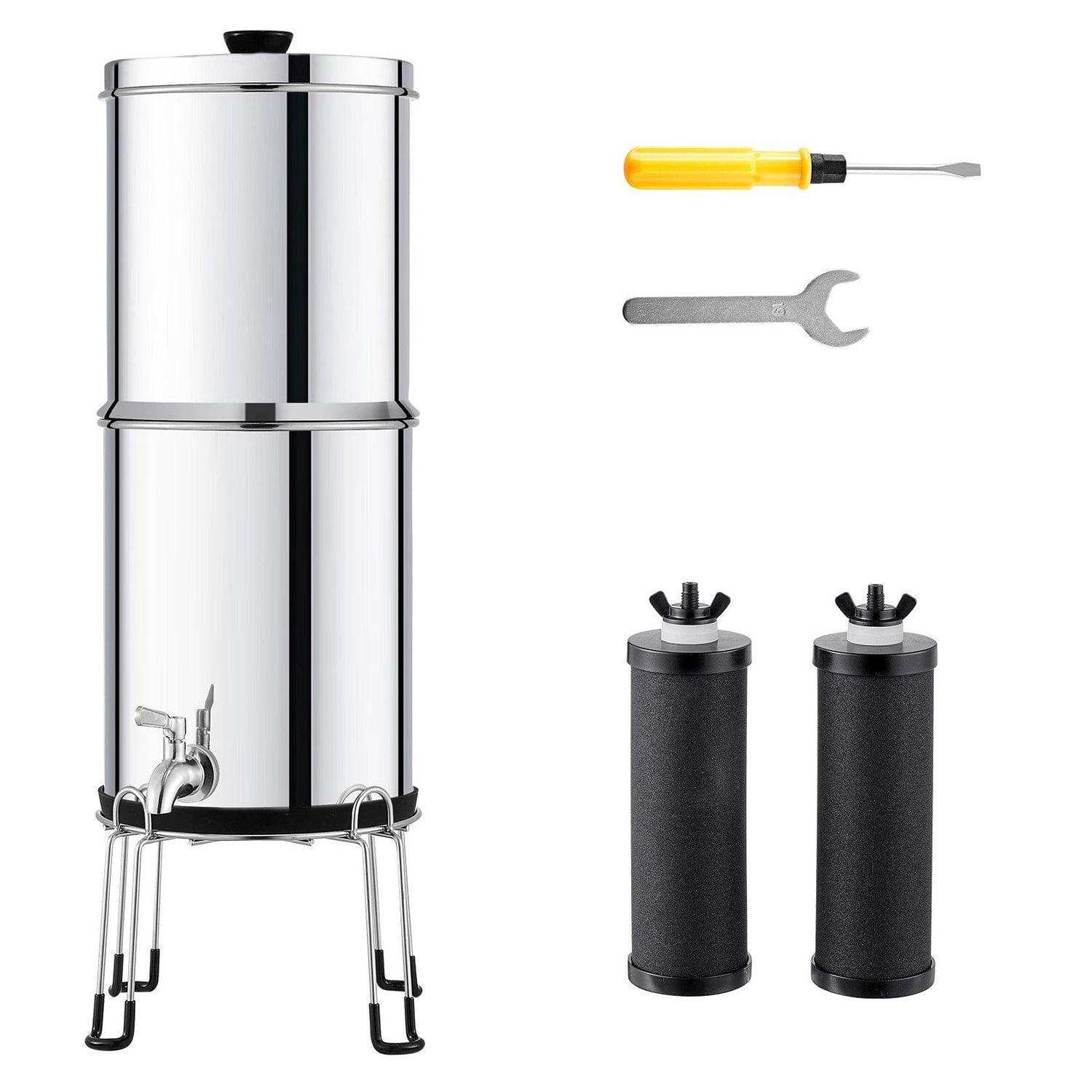 Choco Moon Gravity-fed Water Filter Countertop, Stainless Steel, 2 ...