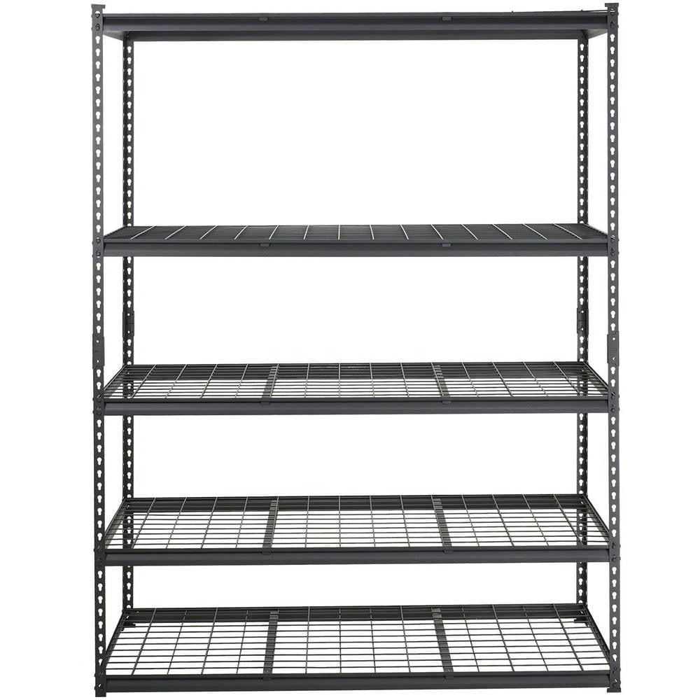 Choco Moon Heavy Duty 5-Tier Metal Storage Shelves, 2000 lbs, Black ...