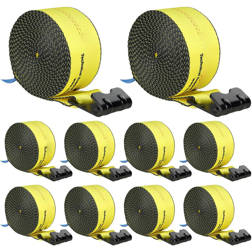 Choco Moon Heavy Duty Winch Straps, 4"x 30', 6000 lbs Capacity, 18000 lbs Break Strength, Flat ...