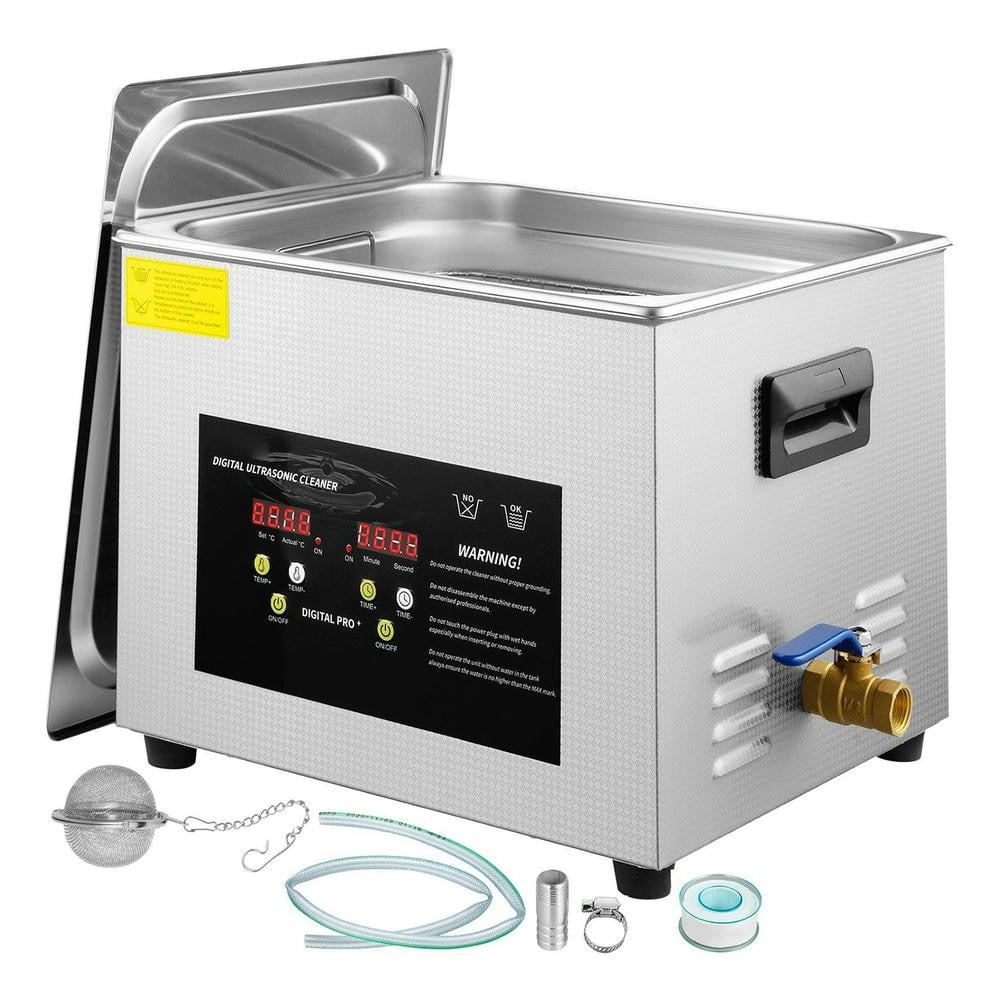 Choco Moon High-Power 600W Heater 360W Ultrasonic Cleaner, 15L Digital ...