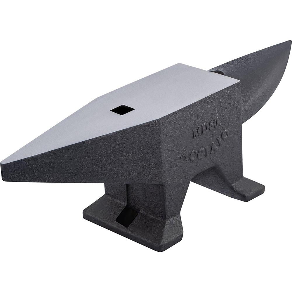 Choco Moon Industrial Strength Blacksmith Anvil, 132 lbs, Large Top ...