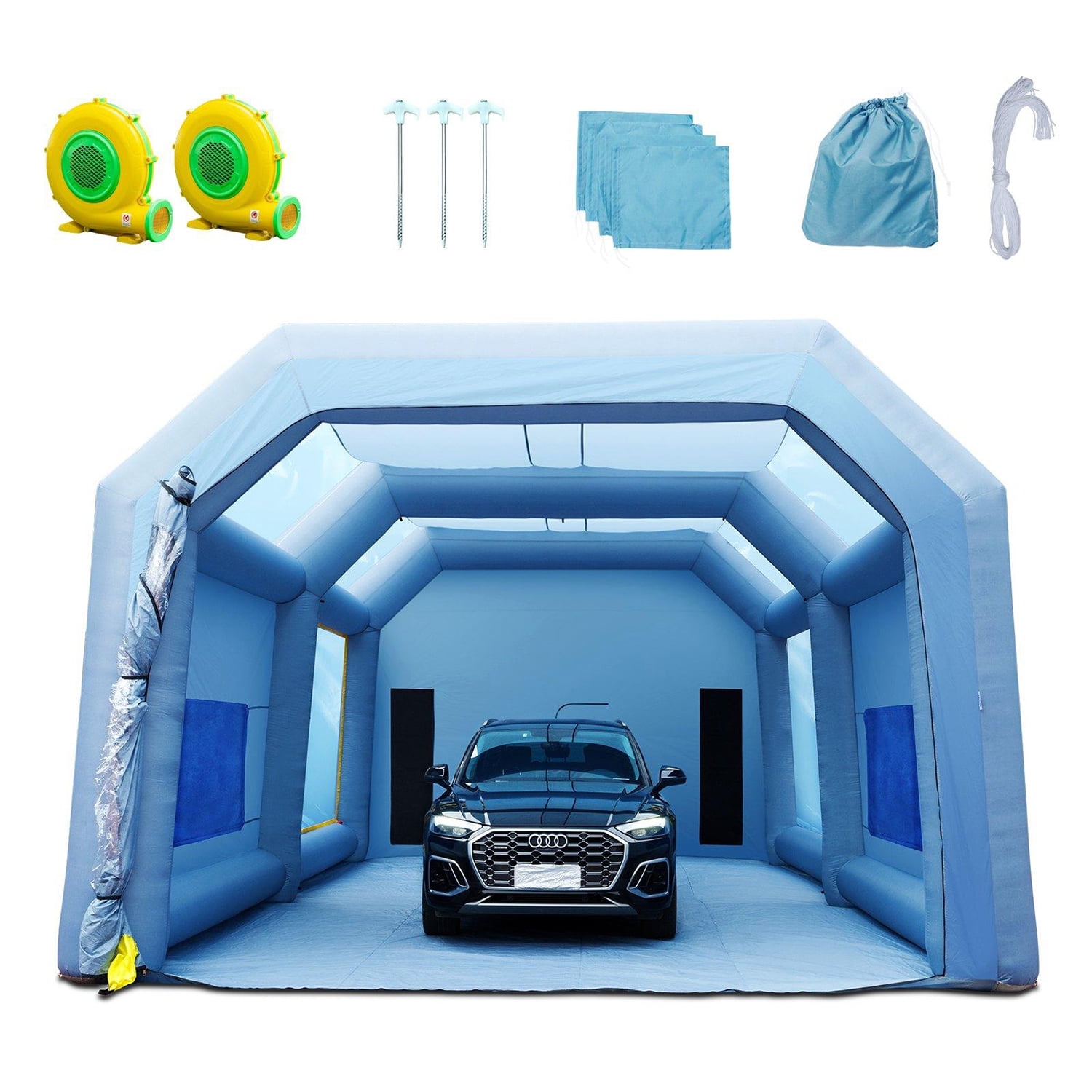 Choco Moon Inflatable Paint Booth, 33x20x13ft Inflatable Spray Booth ...
