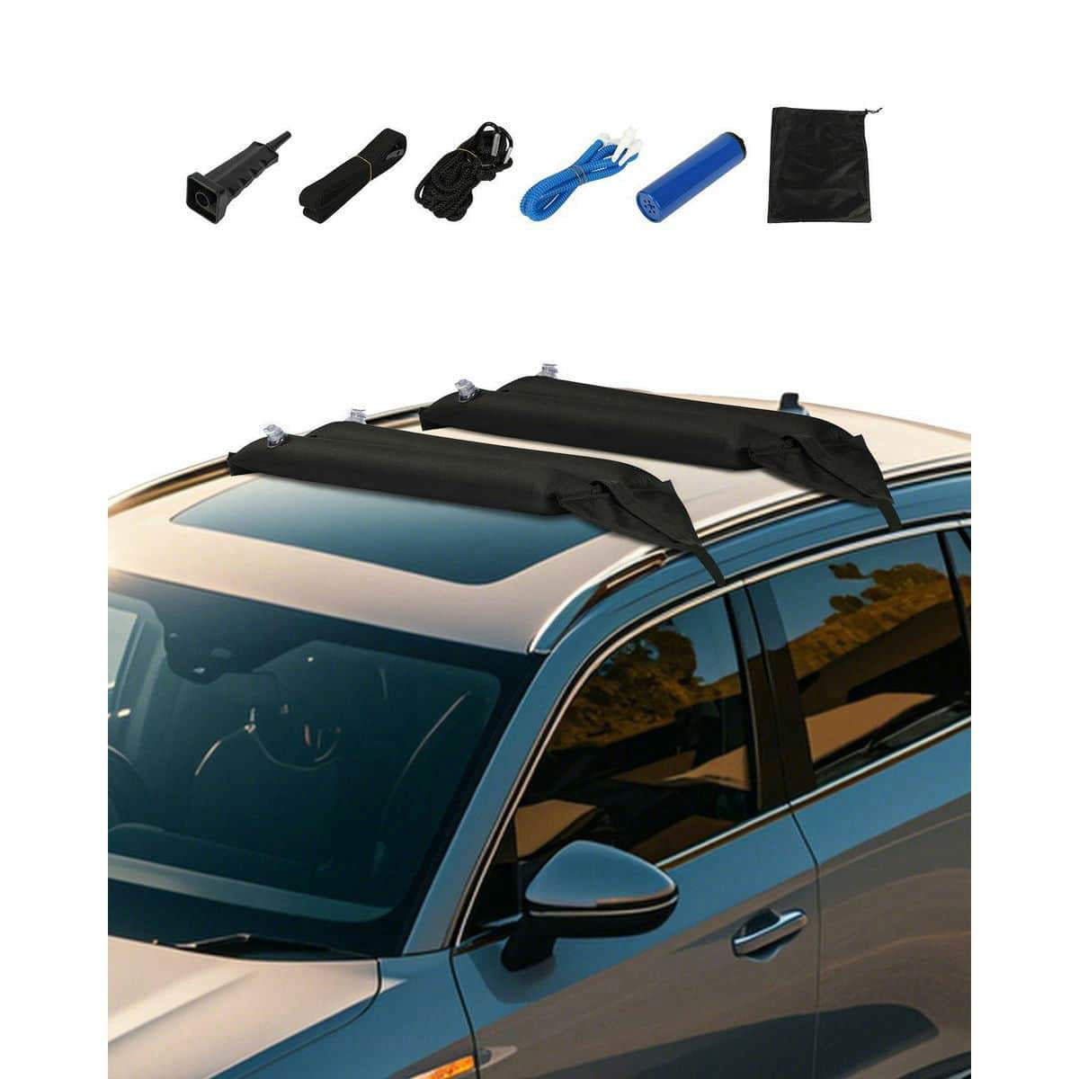 Choco Moon Inflatable Roof Rack Pads 88lbs Load Capacity for Kayak ...