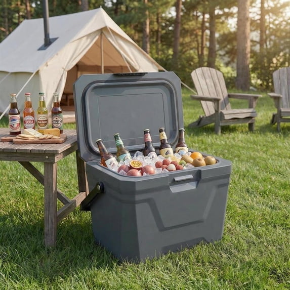 Choco Moon Insulated Portable Cooler Hard Shell Ice Chest with 2 Cup ...
