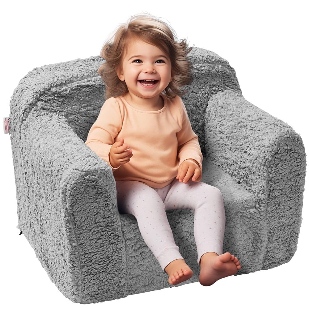 Choco Moon Kids Armchair, Plush Sofa with Dense 25D Foam, Cozy Toddler ...