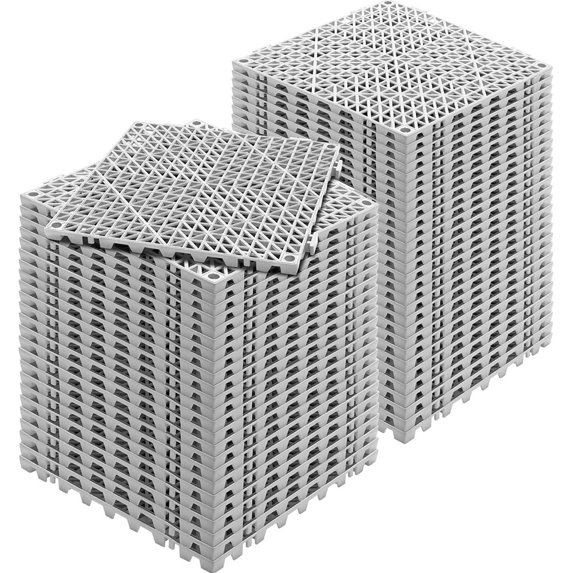 Choco Moon Modular Tiles Grey, 12x12 Drainage Pads, Waterproof PVC ...