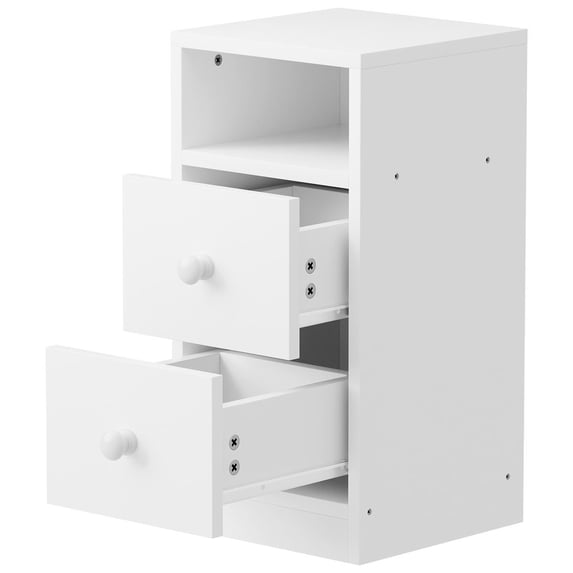 Choco Moon Night Stand with Two Drawer, 2PCS, Chest of Drawers, Modern ...