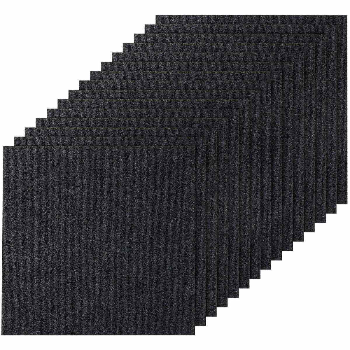 Choco Moon Peel and Stick Carpet Tiles, 24x24 Self Adhesive Soft Padded ...