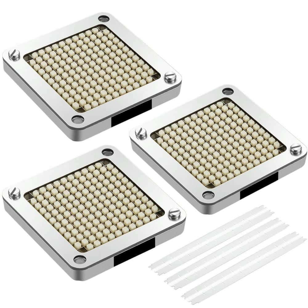 Choco Moon Replacement Chopper Blade, 1/4 inch, 3 PCS French Fry Blade Assembly with 6 Extra ...