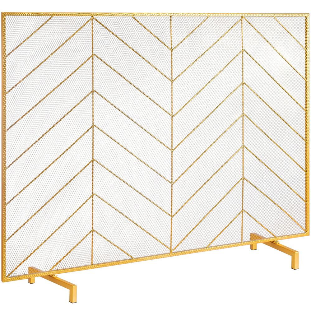Choco Moon Rustic Iron Mesh Fire Screen, Large Spark Guard Cover, 38.6 ...