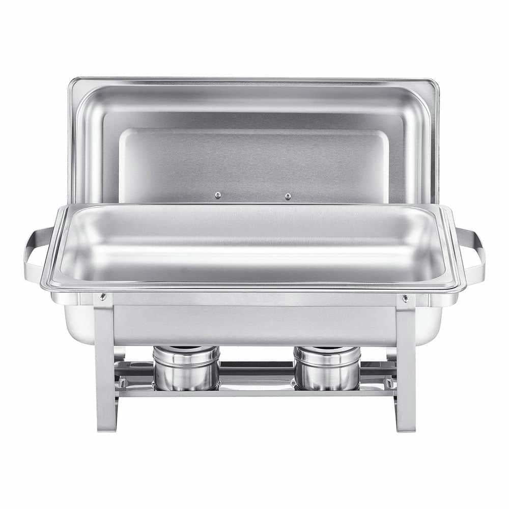 Choco Moon Stunning 8 Qt Rectangle Chafing Dish Buffet Set, Full Size Pan, 2 Pack, Premium ...