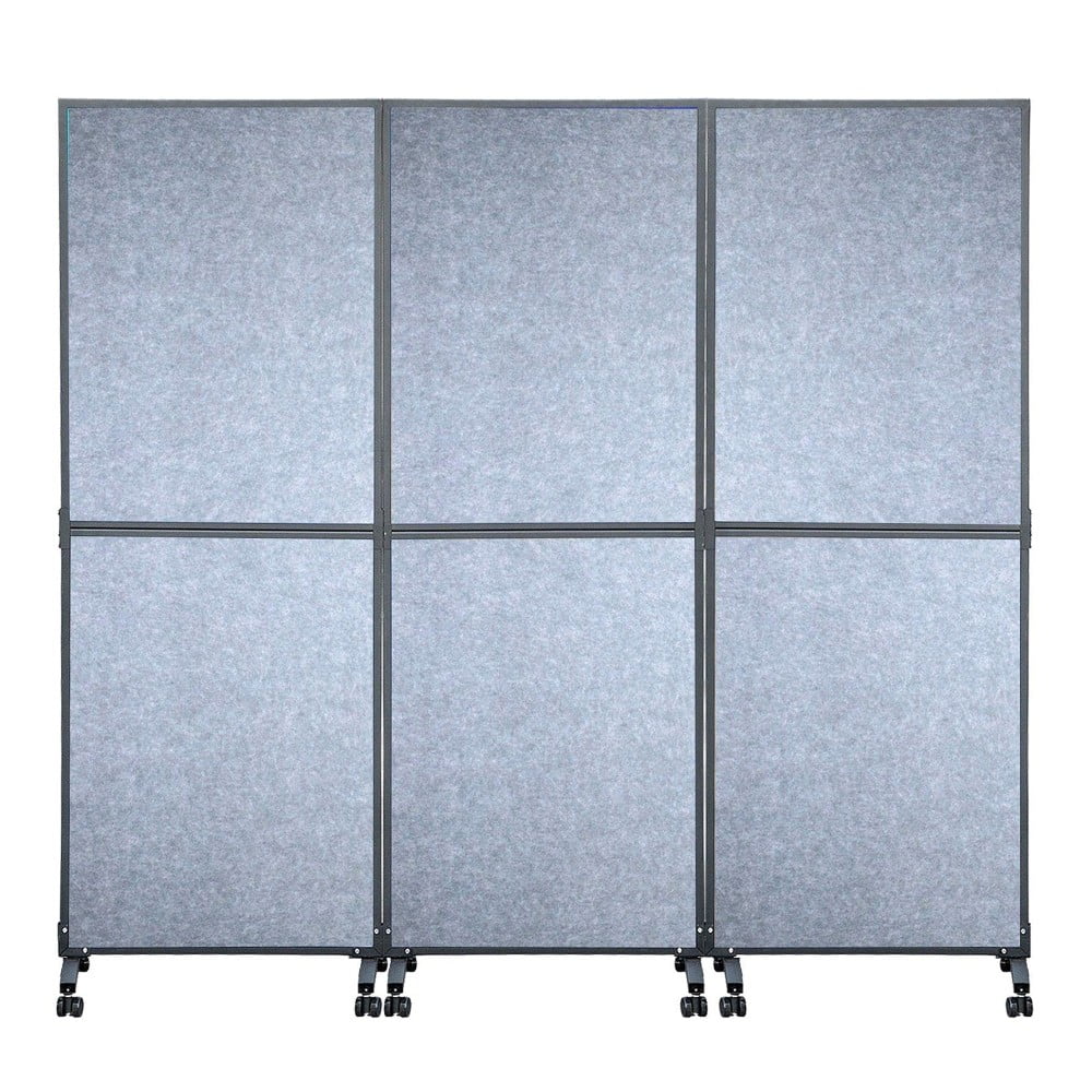 Choco Moon Ultra-Quiet 72x66 Cubicle Panels, 3-Pack Gray Office Walls ...