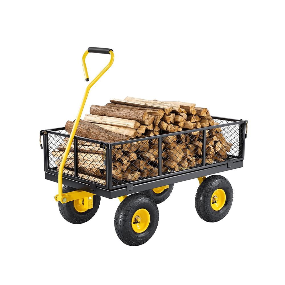 Choco Moon Ultra Strong 900 lbs Steel Garden Cart, All-Terrain 10" Tire ...