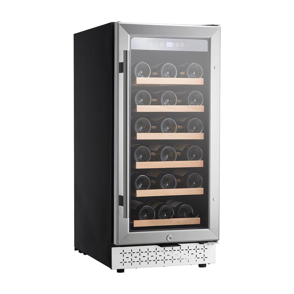 Choco Moon Wine Cooler 28 Bottle Mini Wine Fridge, Glass Door Digital ...