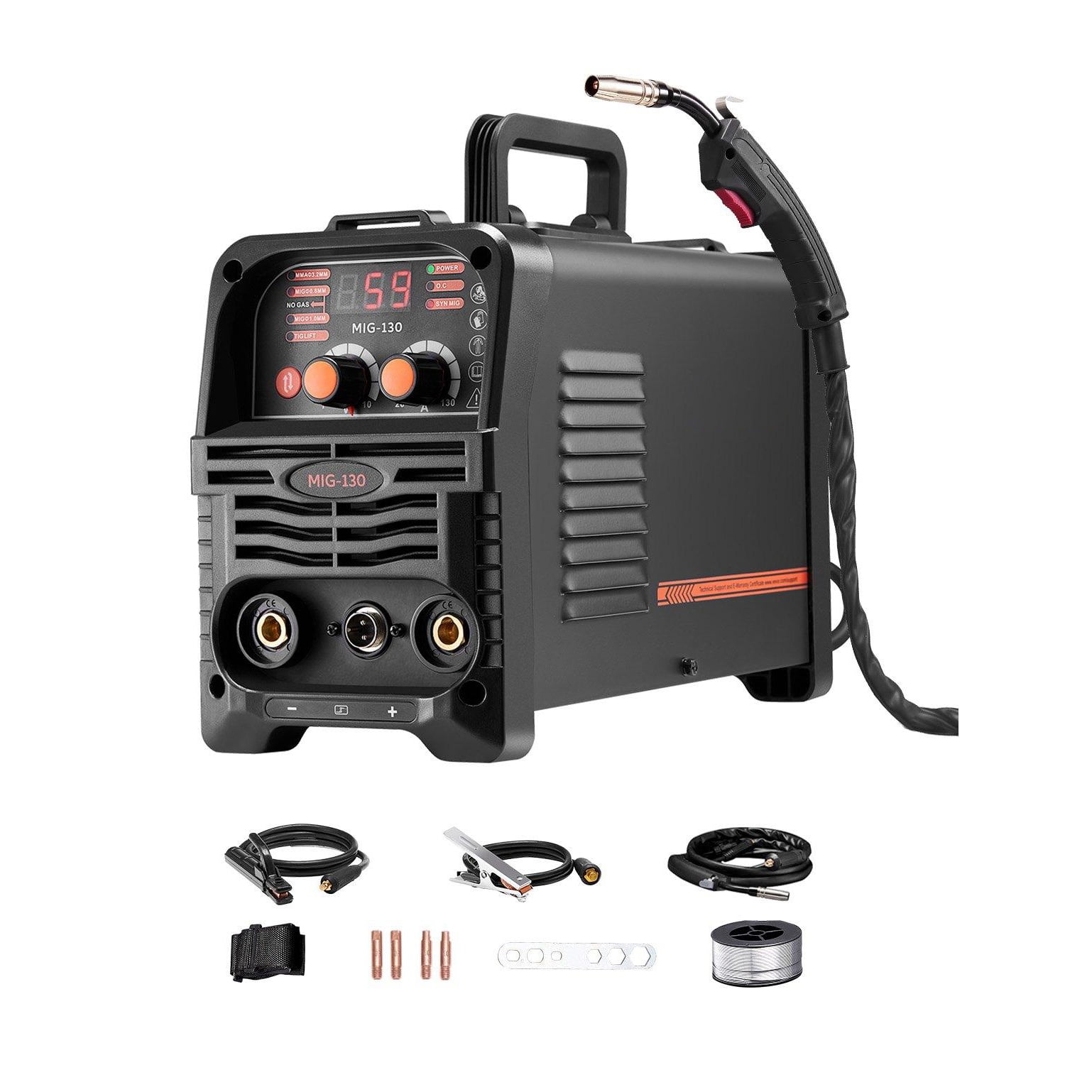 Choco MoonMIG Welder 130Amp Multi-Function, 3-in-1 Flux Core MIG/Stick/Lift TIG Welder, All-in ...