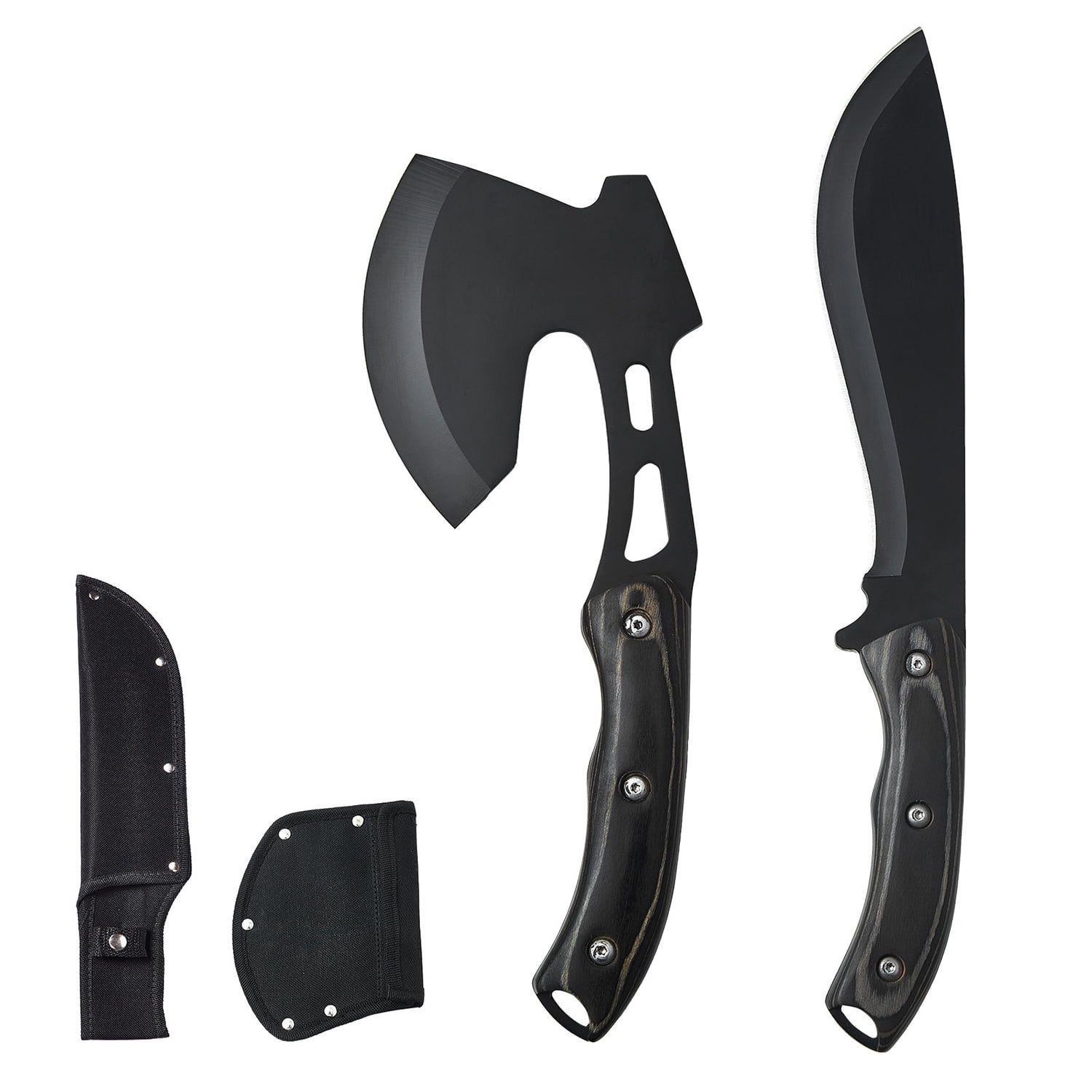 Choco MoonSurvival Knife Set with Fixed Blade, Multi-Function Camping Axe Sheath, Outdoor ...