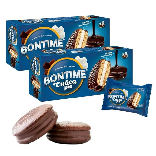 Choco Pie Vanilla Marshmallow with Rich Flavor 2 Pack - Chocolate Pies ...