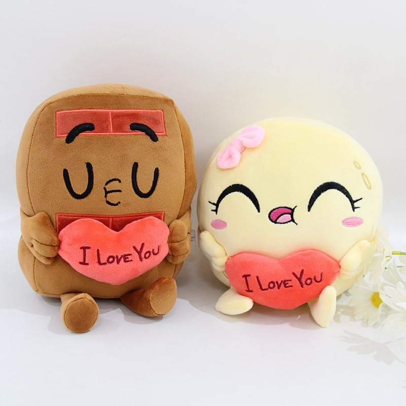 Choco and Pancake Plush，Choco and Pancake in Love Plushy Dolls Cartoon ...