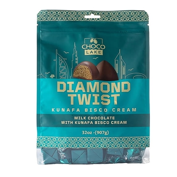 ChocoLake Diamond Twist Kunafa Bisco Cream Chocolates, 32 oz - Walmart.com