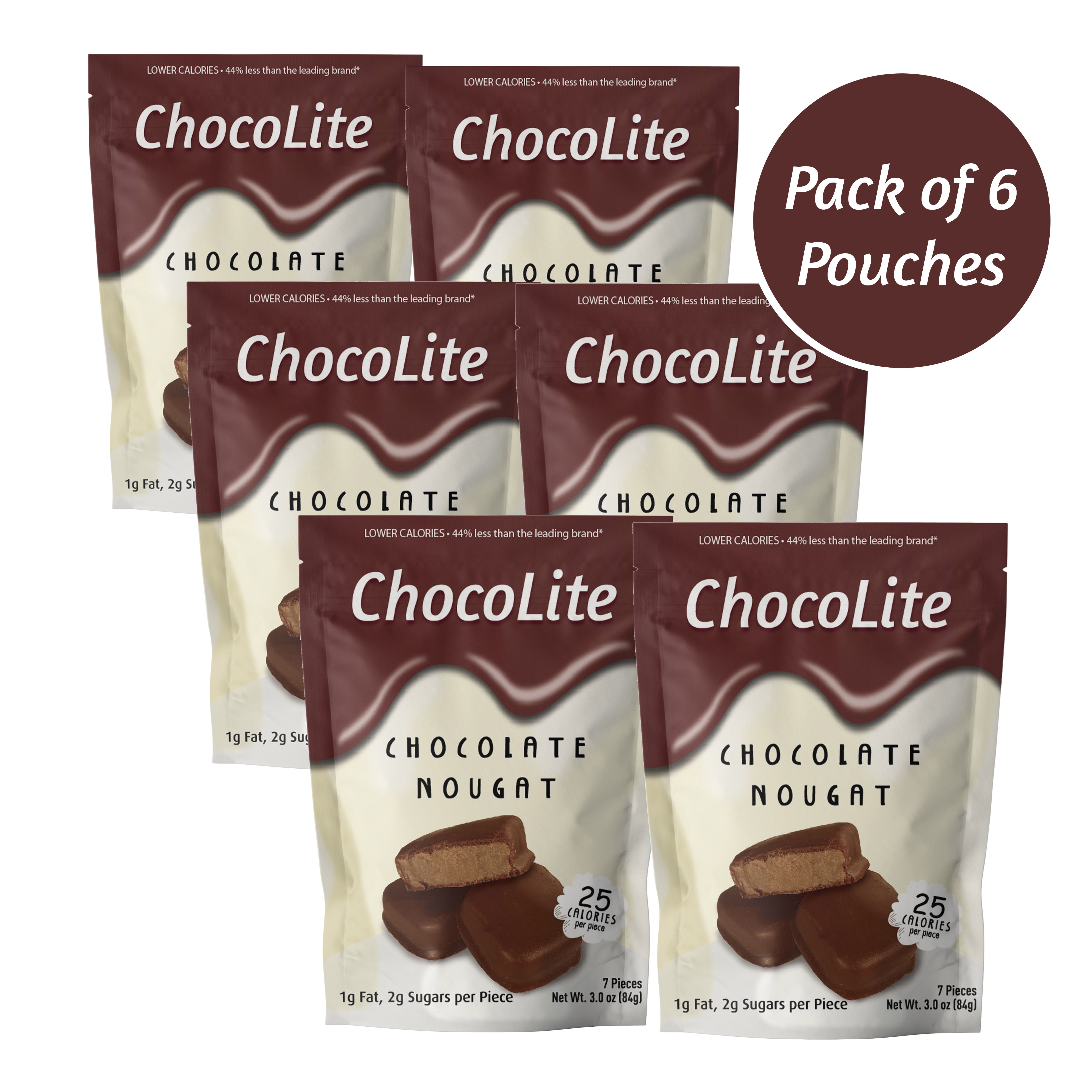ChocoLite Chocolate Nougat | Reduced Calorie Candy | 25 Calories per ...