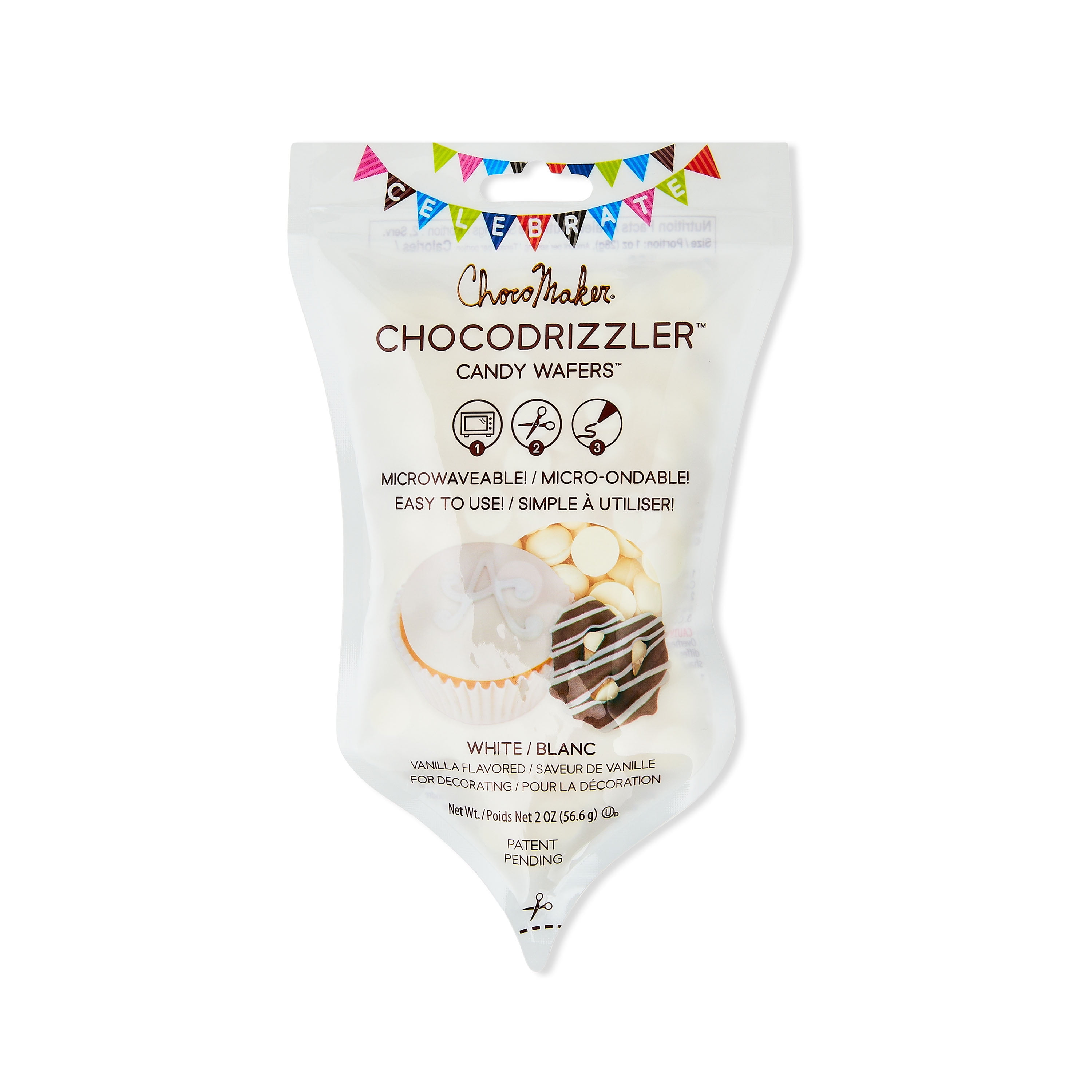 ChocoMaker ChocoDrizzler Candy Wafers Bright White - Vanilla - Walmart ...