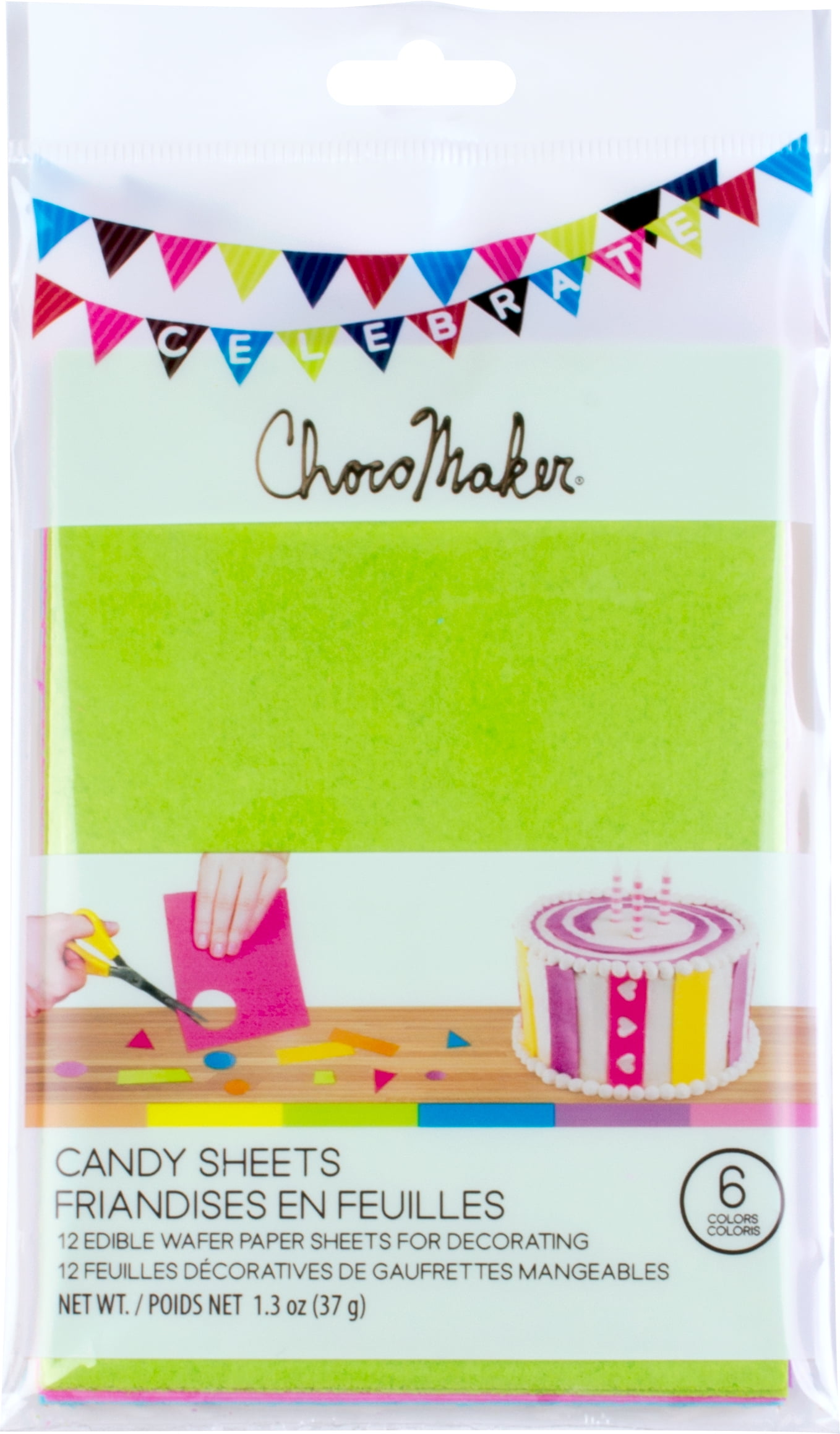 ChocoMaker(R) Edible Wafer Paper Candy Sheets 12 Sheets/pkg-Assorted ...
