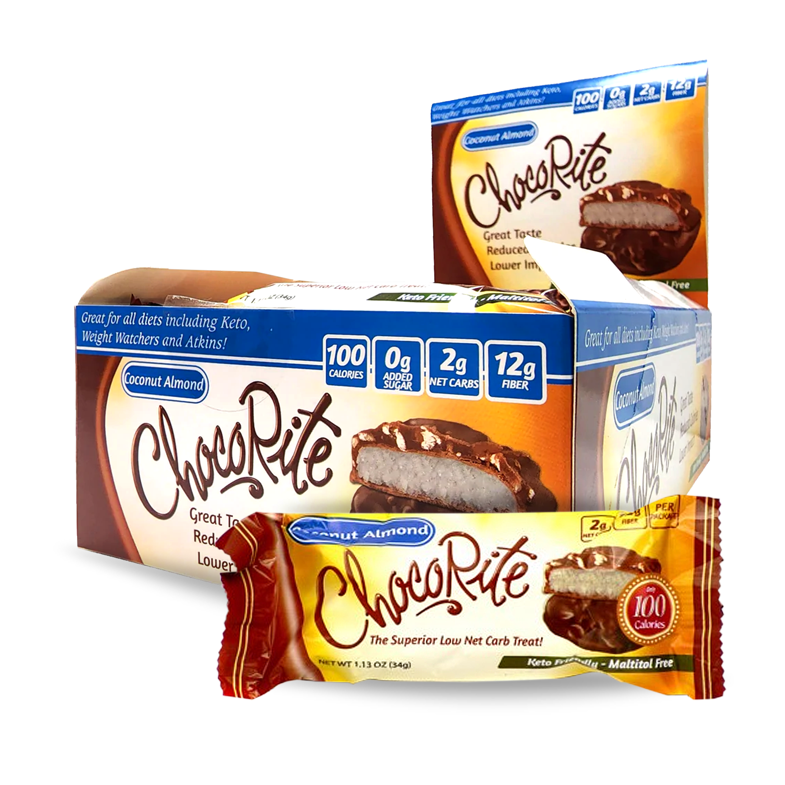 ChocoRite Snack Bars - Low Carb On-the-Go Snack with No Sugar Added ...