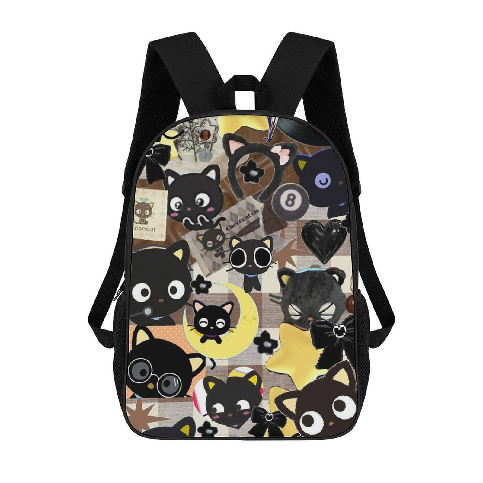 Chococat Backpack 17 Inch Bookbag Casual Daypack Travel Backpacks for ...