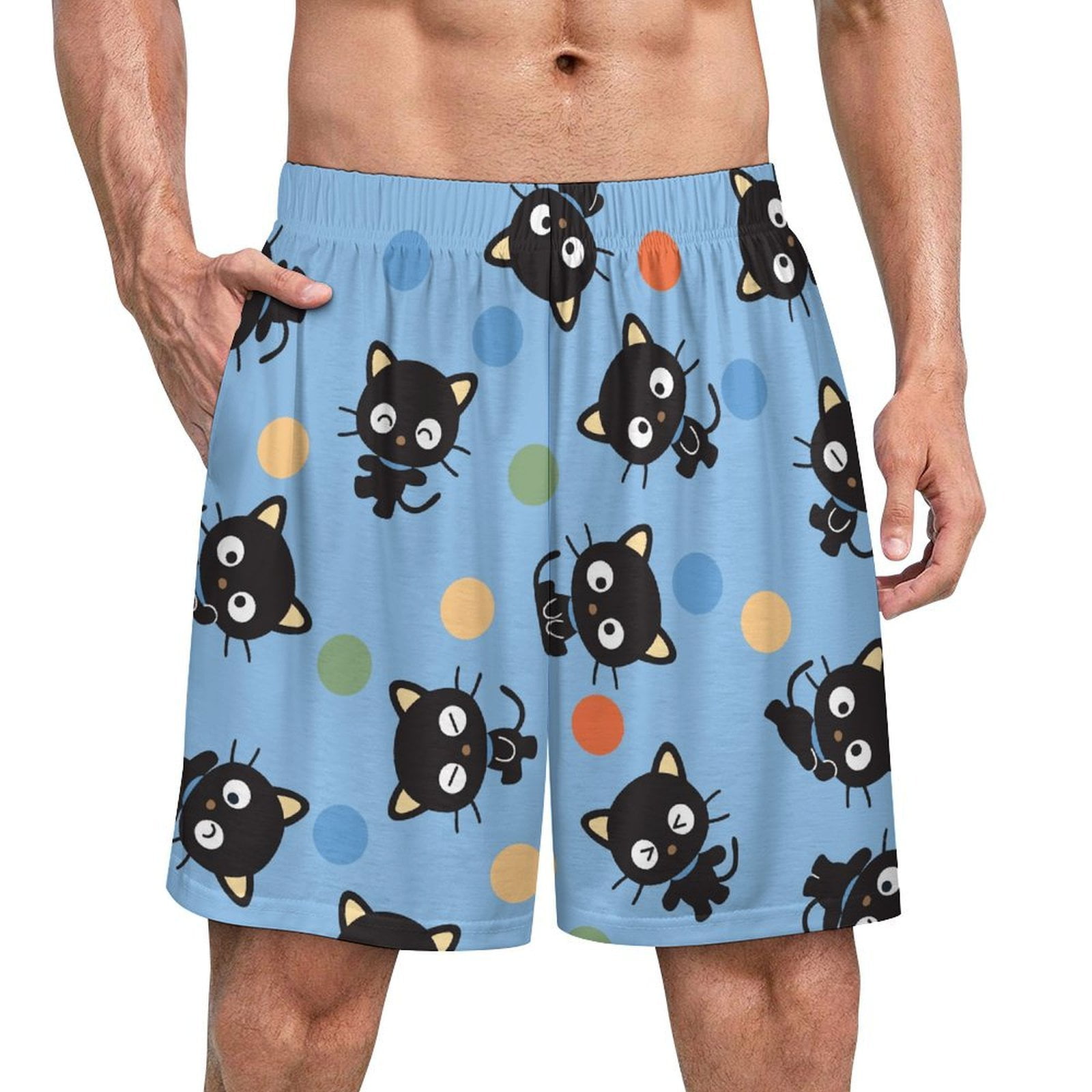 Chococat Men's Sleepwear Shorts Pajama Bottom Lounge Sleep Pajama Short ...